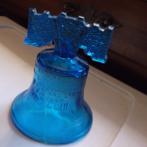 None | Accents | Vintage Glass Liberty Bell Shaped Candy Container At ...